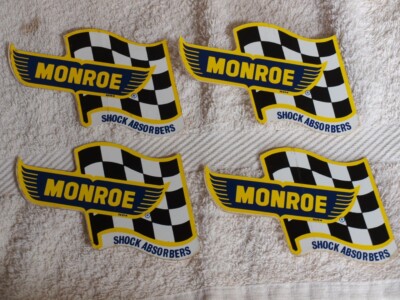 Vintage Monroe Shocks Flag - 4 Original 1960-70's Racing Stickers | eBay