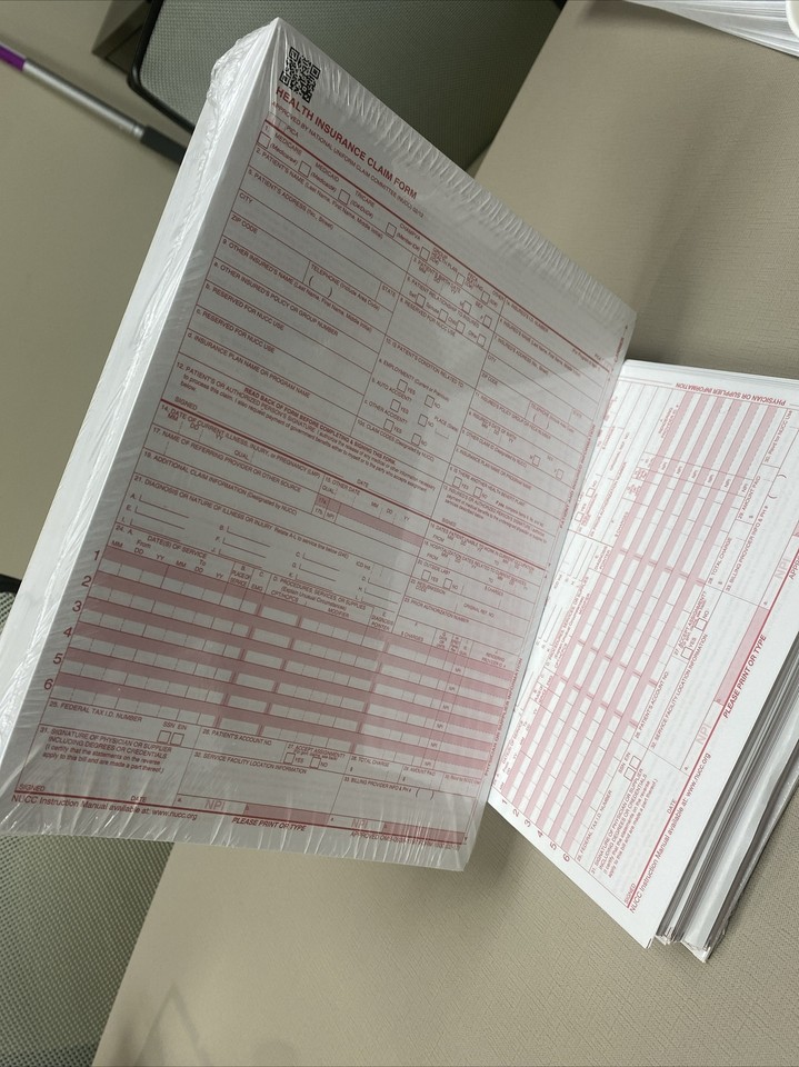 New CMS 1500 Health Insurance Claim Forms, HCFA Approved Version (02/12 ...