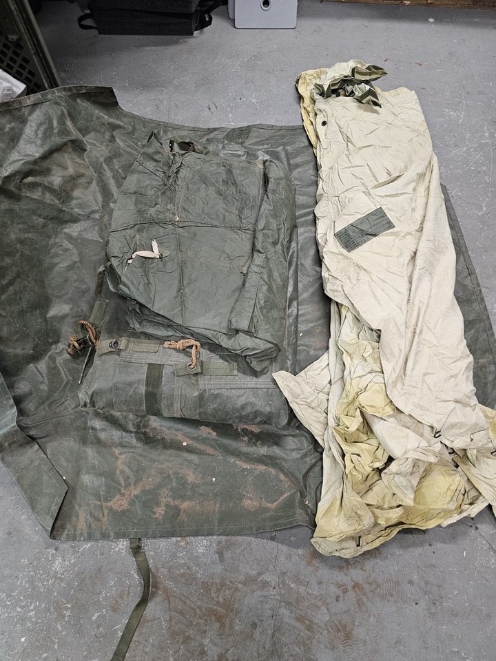 MILITARY SURPLUS SOLDIER CREW TENT GOOD CONDITION CAMPING 10 X10 ...