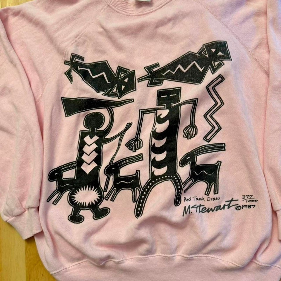 Vintage 1987 Hanes M. Stewart Red Tank Draw Sweatshirt | eBay