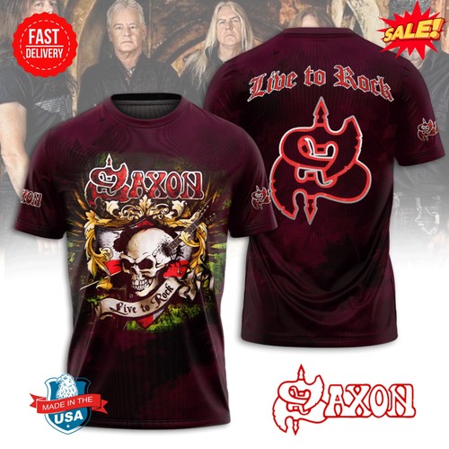 New! Saxon Band Live To Rock 3D Shirt Unisex Concert S to 5XL EL670 | eBay