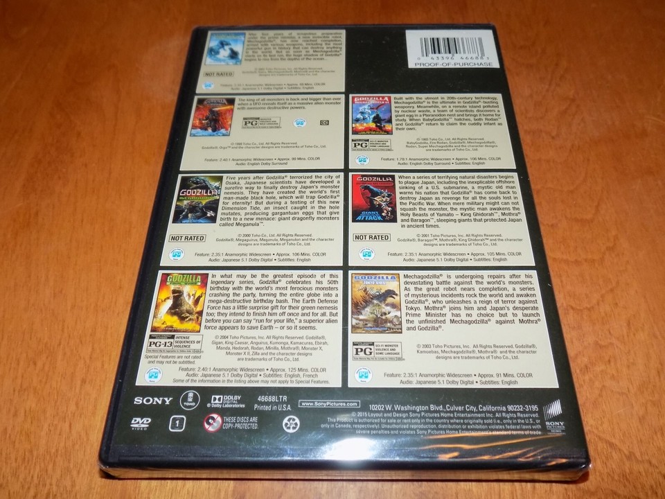 THE TOHO GODZILLA COLLECTION VOL. 2 7 Movies Monster Volume Two DVD SET ...