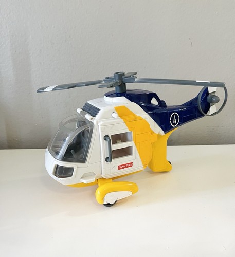 Ocean Rescue Helicopter Winch Propellers 12” Fisher Price Imaginext ...