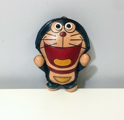 Handmade Leather Small Bag/ Purse/ Coin bag/ Wallet- Doraemon | eBay