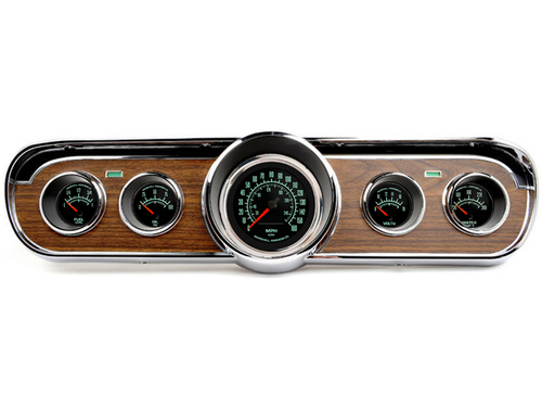 1966 Mustang Classic Pony Wood Grain Instruments Bezel 60s Muscle Car ...