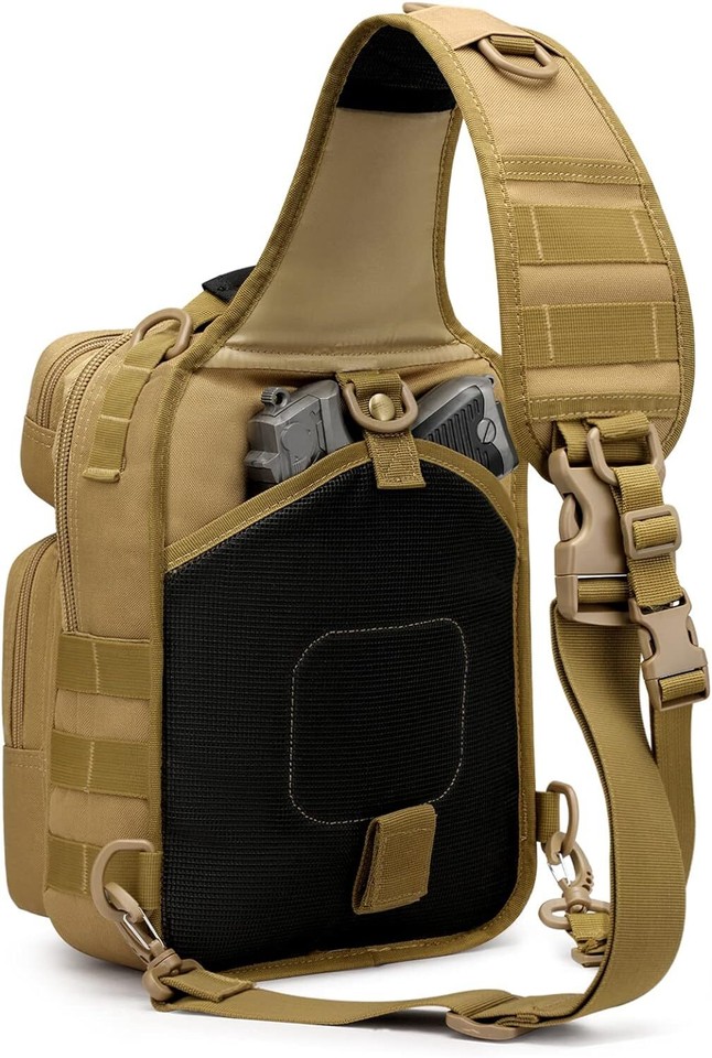 Tactical Sling Bag Backpack Military Shoulder Sling Pack Molle EDC ...