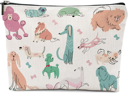 Dog Lovers Gifts for Women, Dog Themed Gifts Makeup Bag, Cartoon Dogs ...