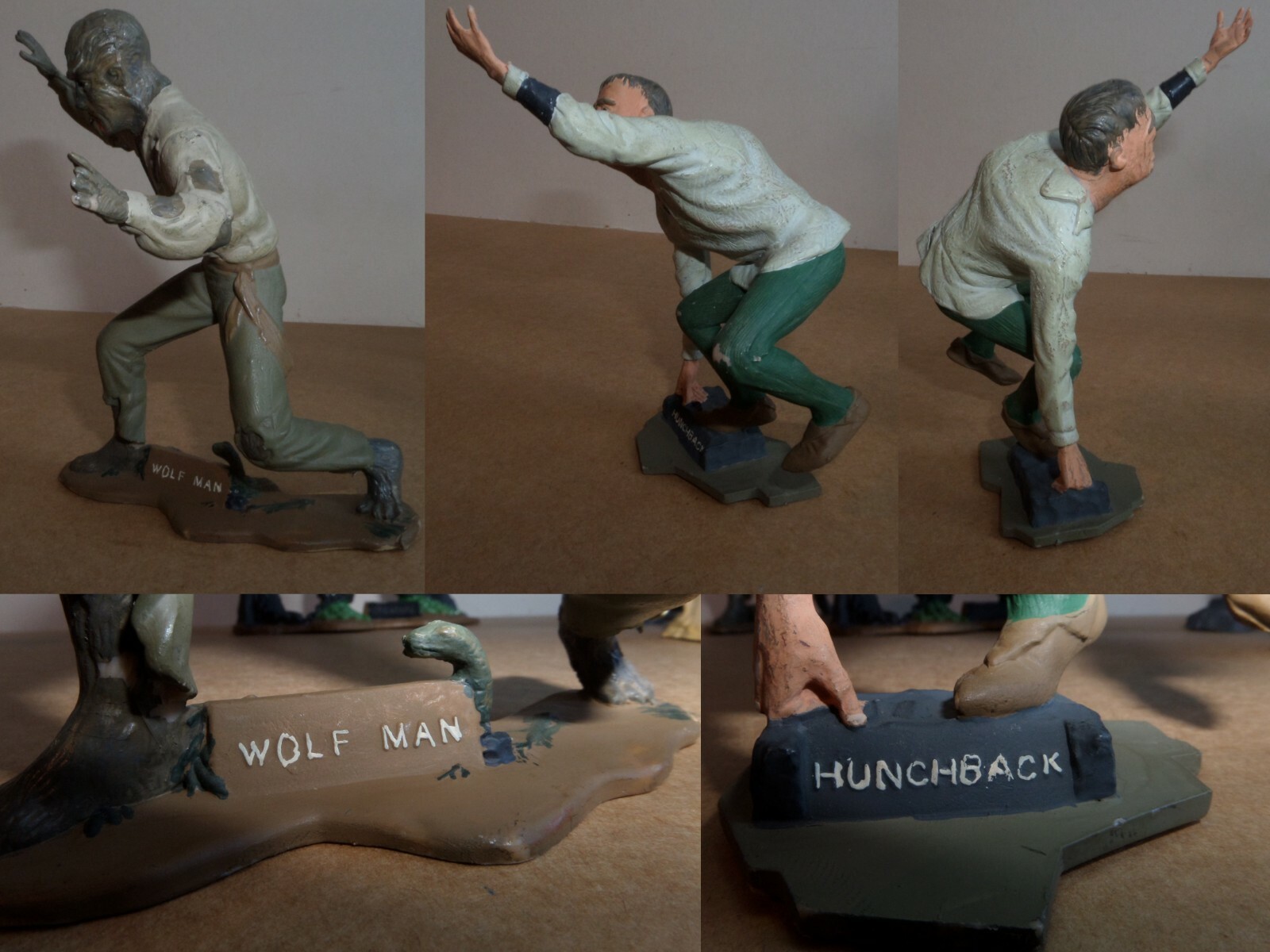 1964 MARX universal Monsters set FRANKENSTEIN Creature WOLFMAN Mummy ...