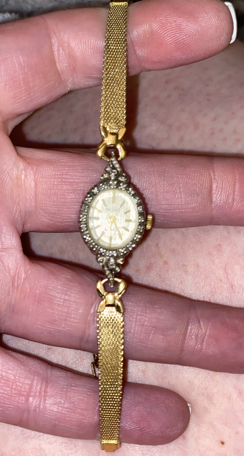 NICOLET Diamond Quartz Watch 10k Gold | eBay