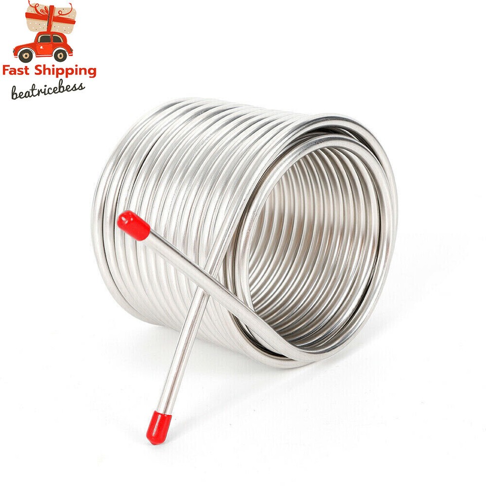 50' Stainless Steel Wort Chiller Coil Homebrew Immersion Chiller ...