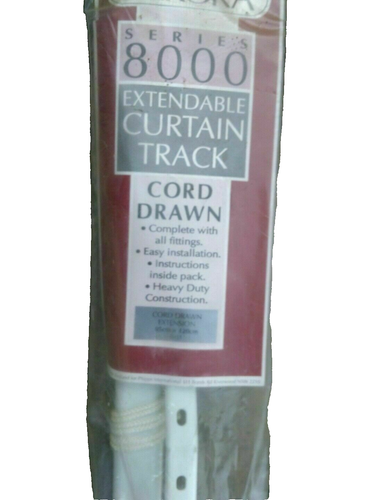 DEKORA Extendable Cord Drawn Curtain Track Series 8000 White | eBay ...