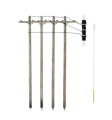 Woodland Scenics US2265 HO Scale Pre-Wired Utility Poles with Single ...