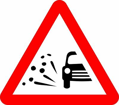 Loose chippings Road safety sign | eBay UK