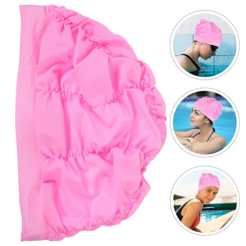 Pleated Swimming Cap Men and Women Women's Bathing Caps for Girls | eBay