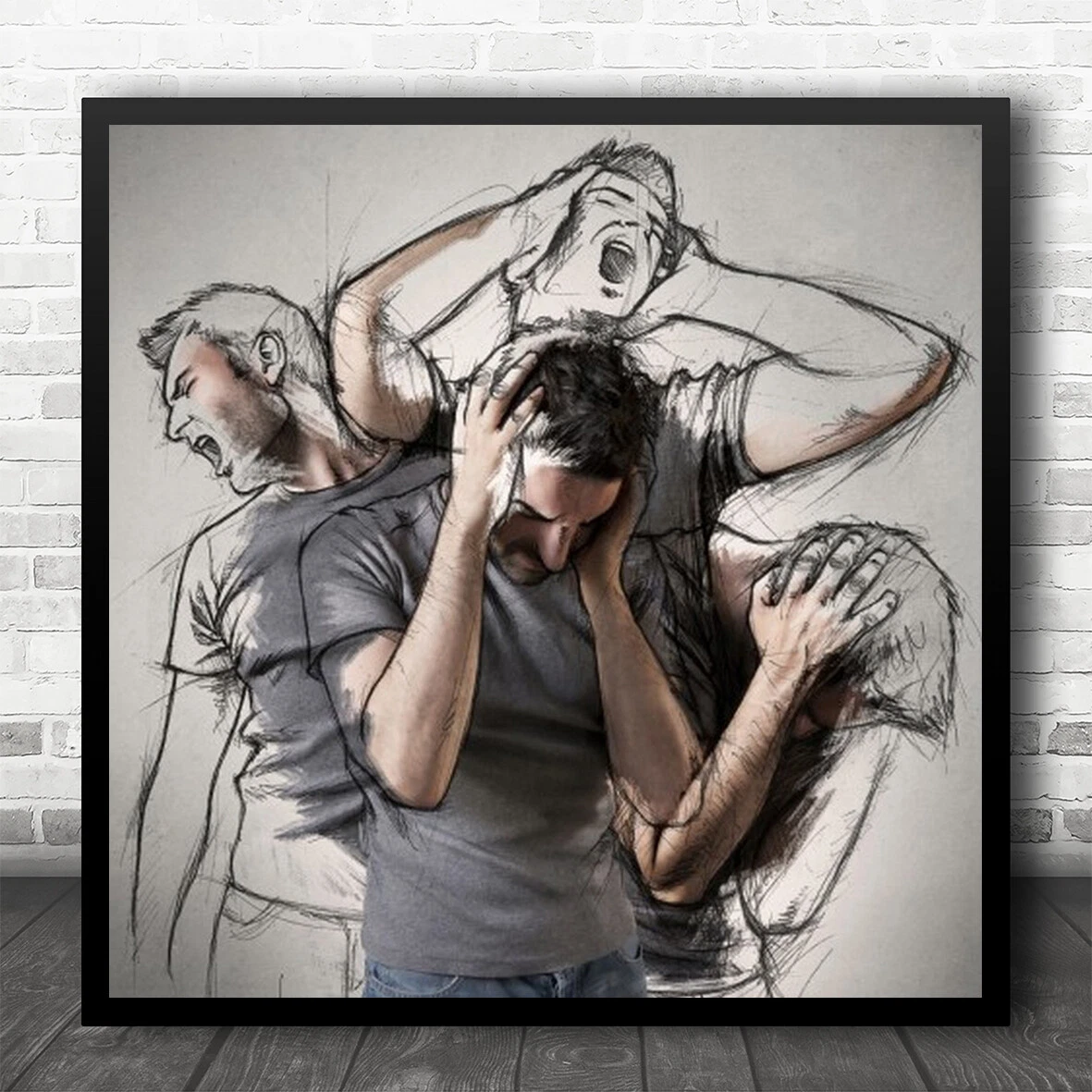 Screaming Man Painting