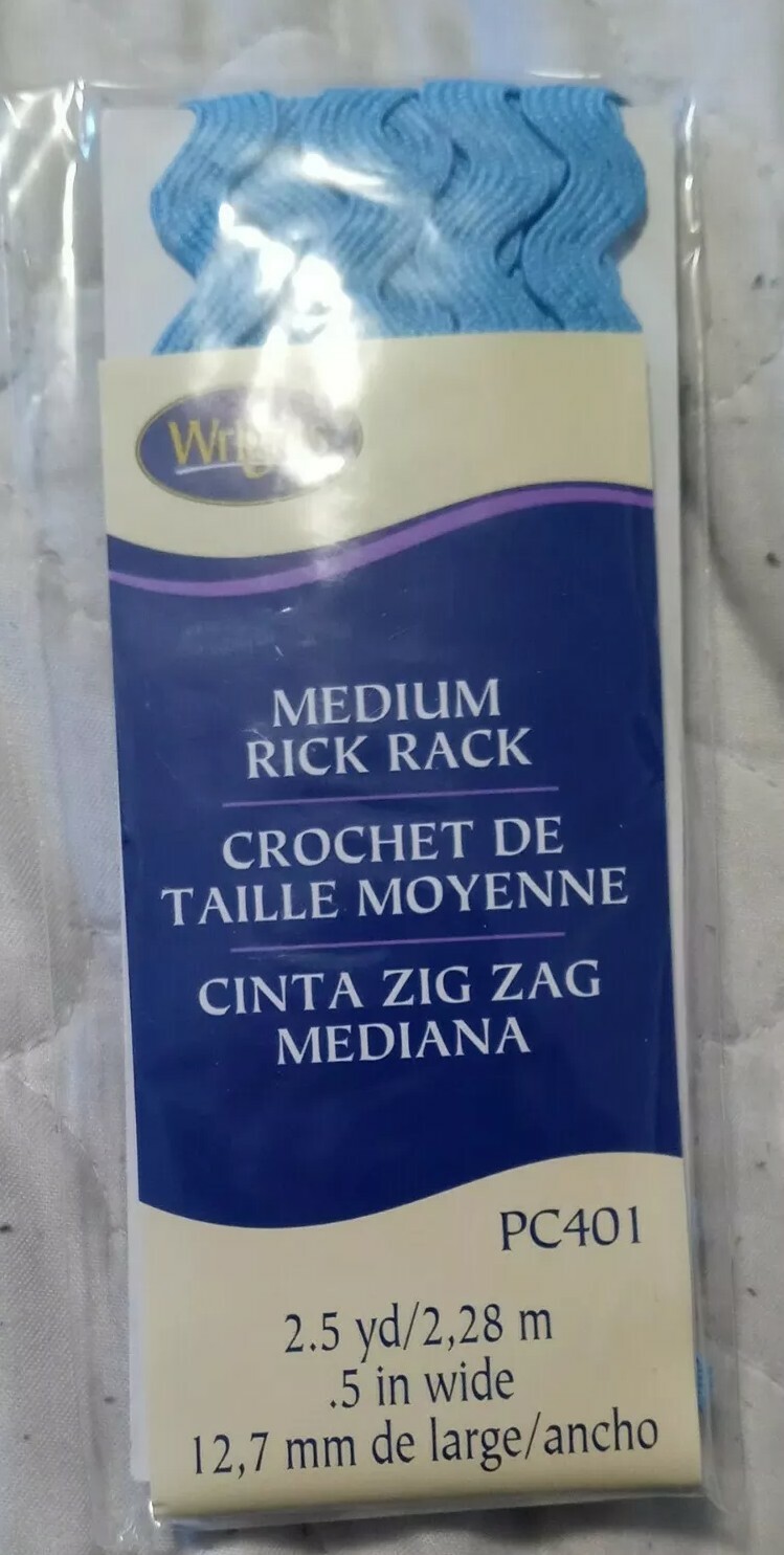 Wrights ~ (PC401-040) - Medium Rick Rack - Delft, 2 1/2 Yd, 1/2" wide ...