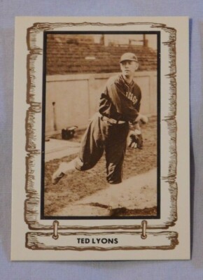 1982 Cramer Sports Baseball Legends Ted Lyons White Sox Baseball Card ...