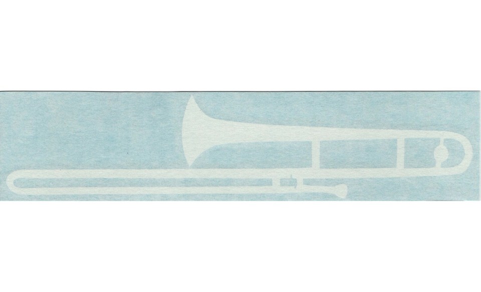 Trombone Instrument Wind Brass Music Car Bumper Window Vinyl Decal ...