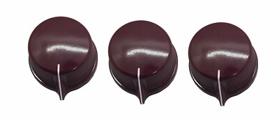 3x Replacement Control Knob Klon Centaur pedals Large Ø25mm Oxblood Red ...