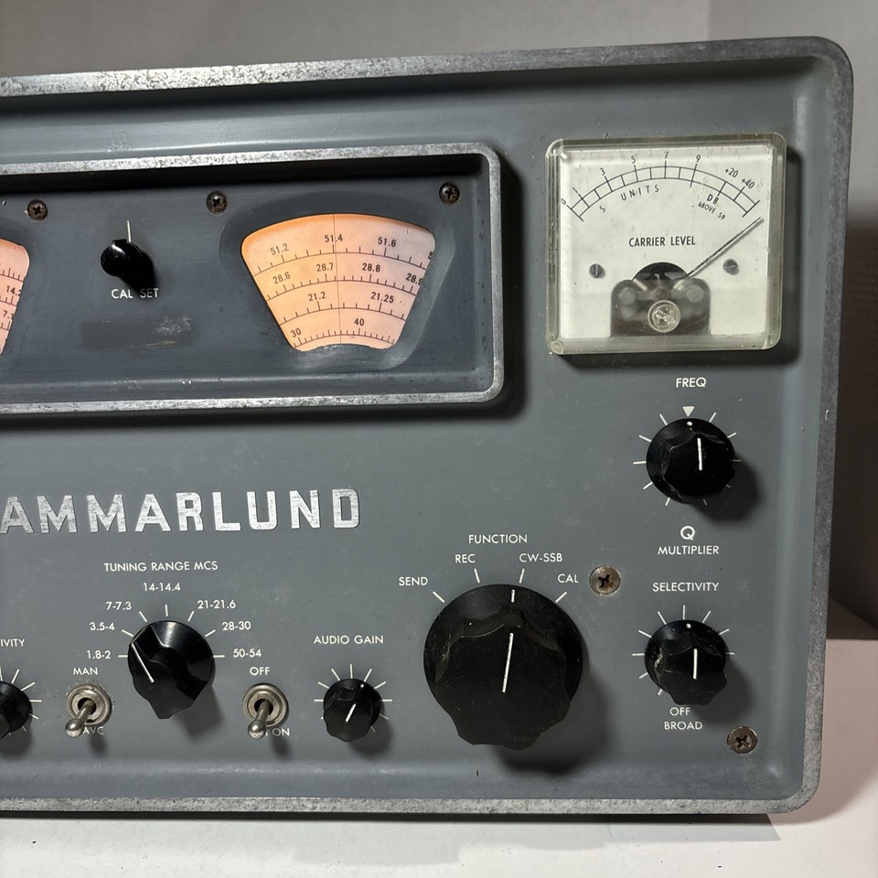 Rare Hammarlund HQ-110 Vintage Tube Radio Receiver- Lights, Clock All ...