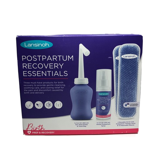Lansinoh Postpartum Recovery Essentials Care Kit Peri Bottle Spray Hot ...