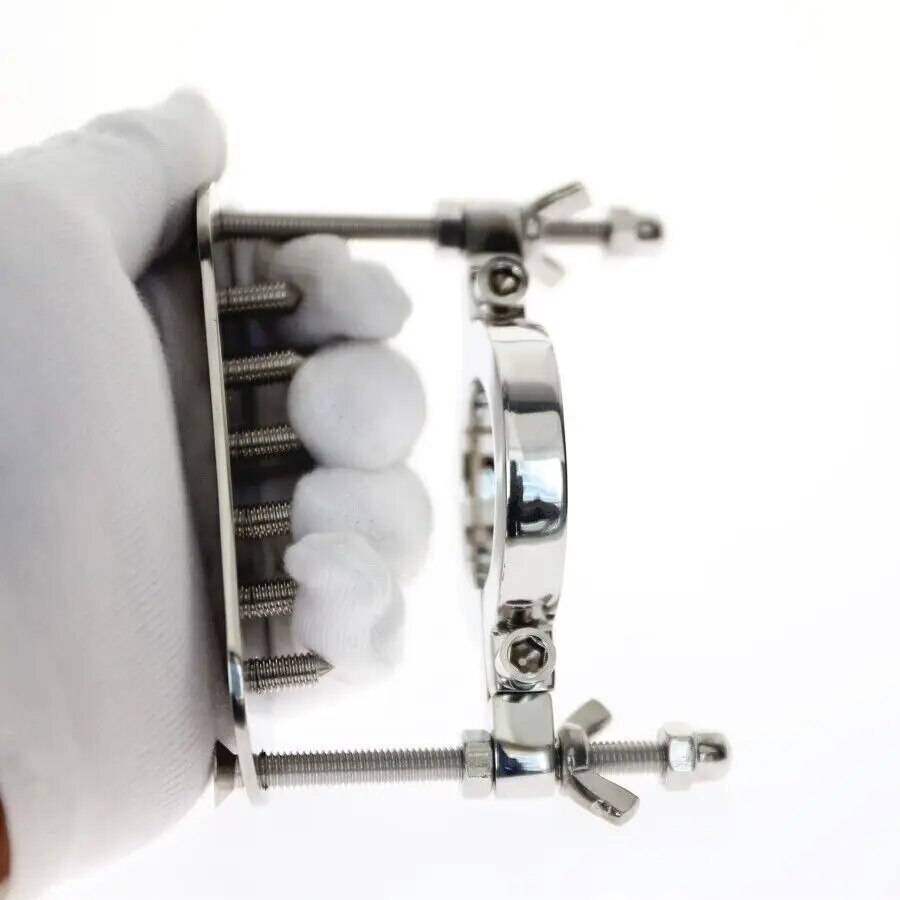 Stainles Steel Male Scrotum Testicle Ball Crusher CBT Ball Stretcher ...