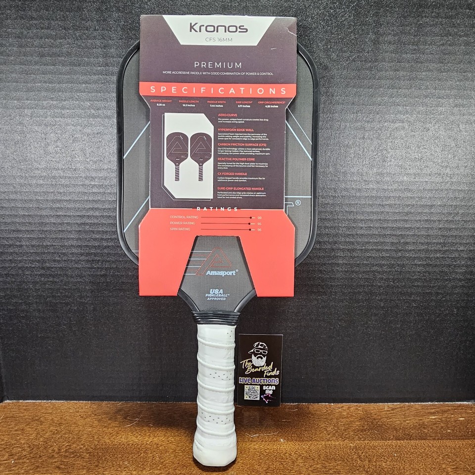 Amasport Kronos 16mm Pickleball Paddle USA Pickleball Approved Carbon ...