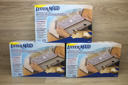 NIB 3 Boxes Of 12 Total 36 LITTER MAID Cat Waste Receptacles LMR200 | eBay