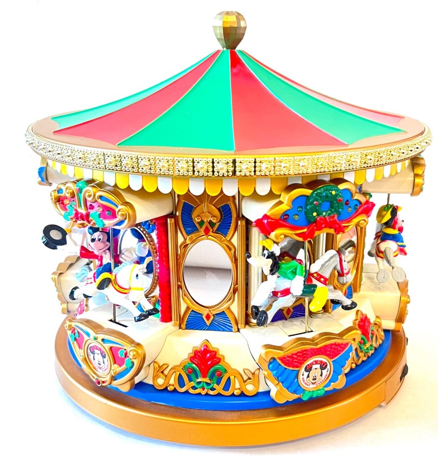 Mr Christmas Mickey’s Holiday Merry Go Round Disney 1994 FULLY WORKING ...