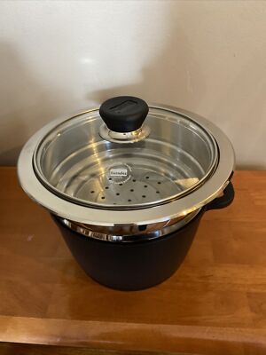 Berndes Germany Pot 8”Non Stick Dutch Oven Casserole 5” Tall glass lid ...