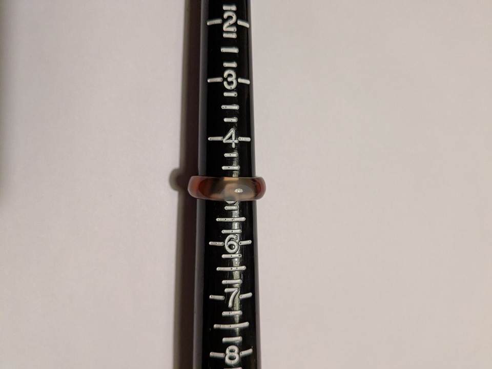 Tortoise Shell Band #1, Ring Size 5, Colors; Cream, Red, Drk Brown, Med ...