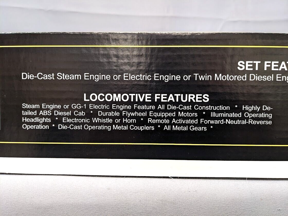 MTH Rail King #004 PRR Green 5-Stripe GG-1 Locomotive w/4 Freight Cars ...