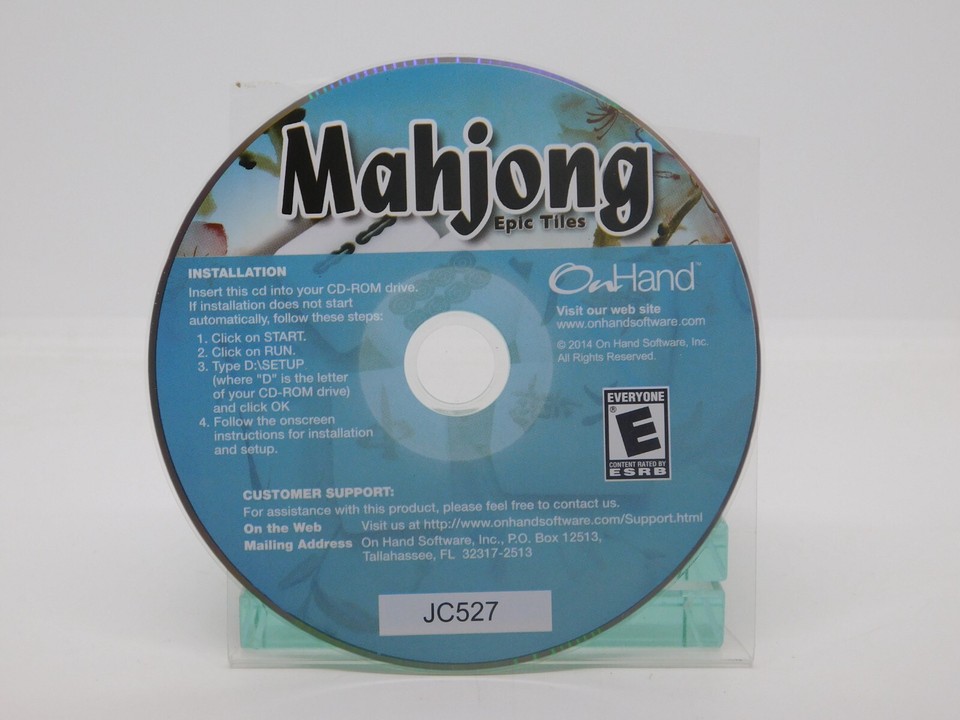 CD Rom Mahjong Epic Tiles 2014 Rated E On Hand 400 Games 832228005273 ...