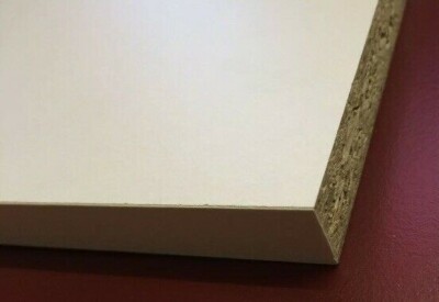 Pack Of 4 White Melamine Shelving Boards 600mm x 229mm (9") edged all ...