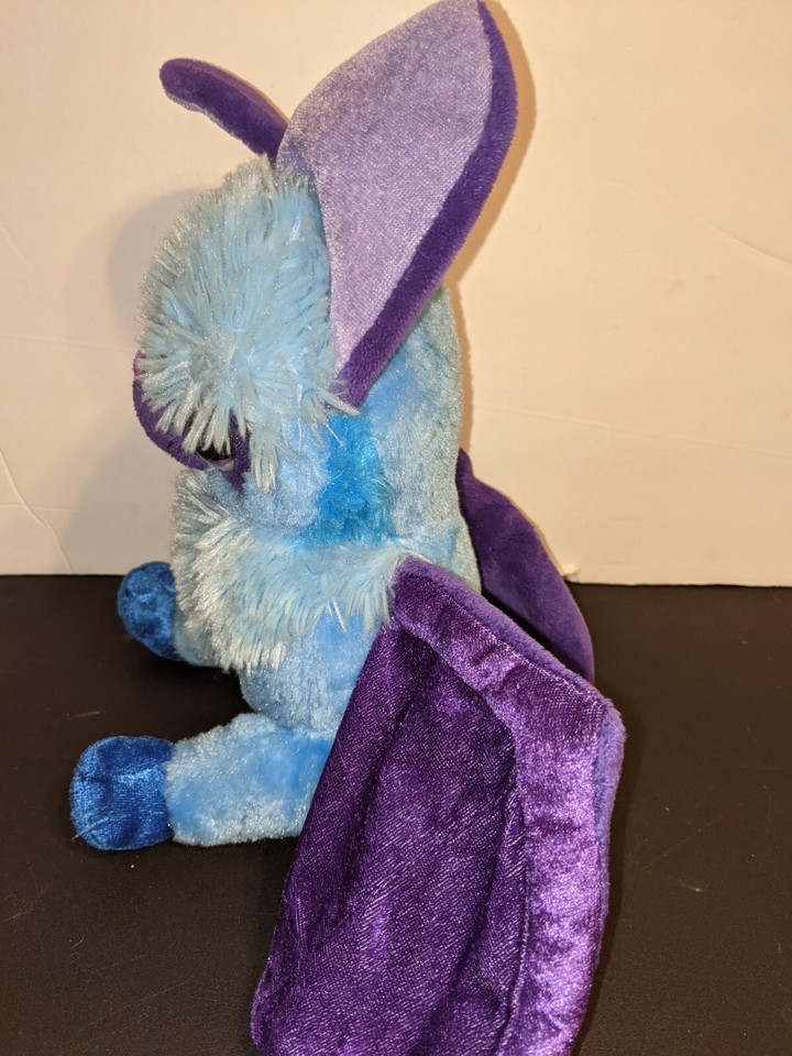 Wild Republic Blue Vampire Bat 9" Plush Purple Wings Big Eyes Stuffed ...
