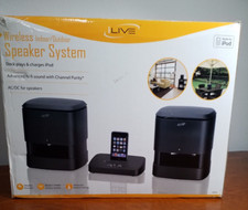 Pair 2 iLive S809B Wireless Bluetooth Indoor Outdoor Speakers for sale ...