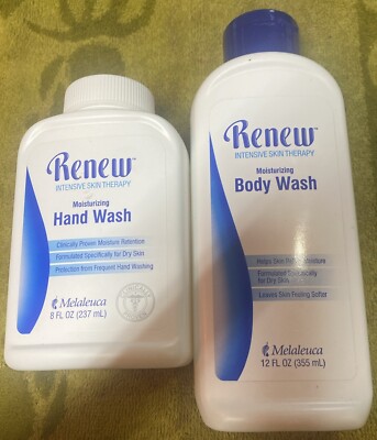 Melaleuca Moisturizing Renew Body Wash 12 oz & Moisturizing Hand Wash 8 ...