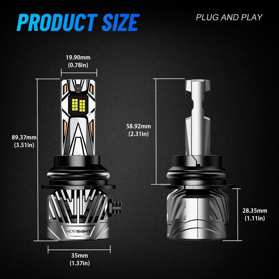 NOVSIGHT 9004 LED Headlight Bulbs 30000lm for Dodge RAM 1500 2500 3500 ...