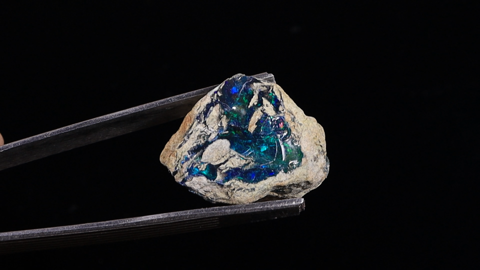 41.00 Ct Natural Black Ethiopian Opal Rough, Fire Opal Gemstone, Welo ...