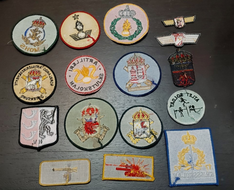 16x LOT OF SWEDEN MILITARY ARMY AIR FORCE NAVY PATCHES | eBay