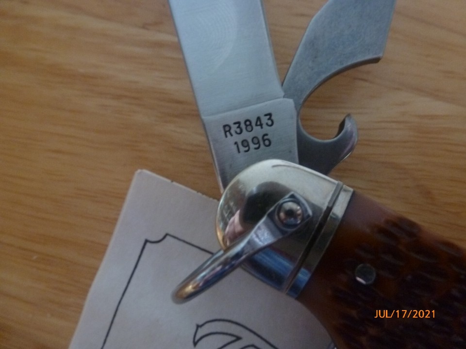 Remington 1996 Trail Hand Bullet Knife With Round UMC Inlay Shield ...