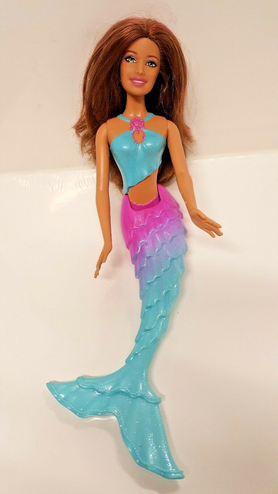 Mermaid Tale Barbie Doll 2009 Brunette Sea Shell Ocean Princess ...