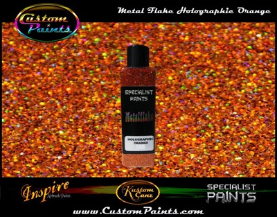 Holographic Metal Flake - ORANGE - Premium Quality, Auto Grade, Custom ...