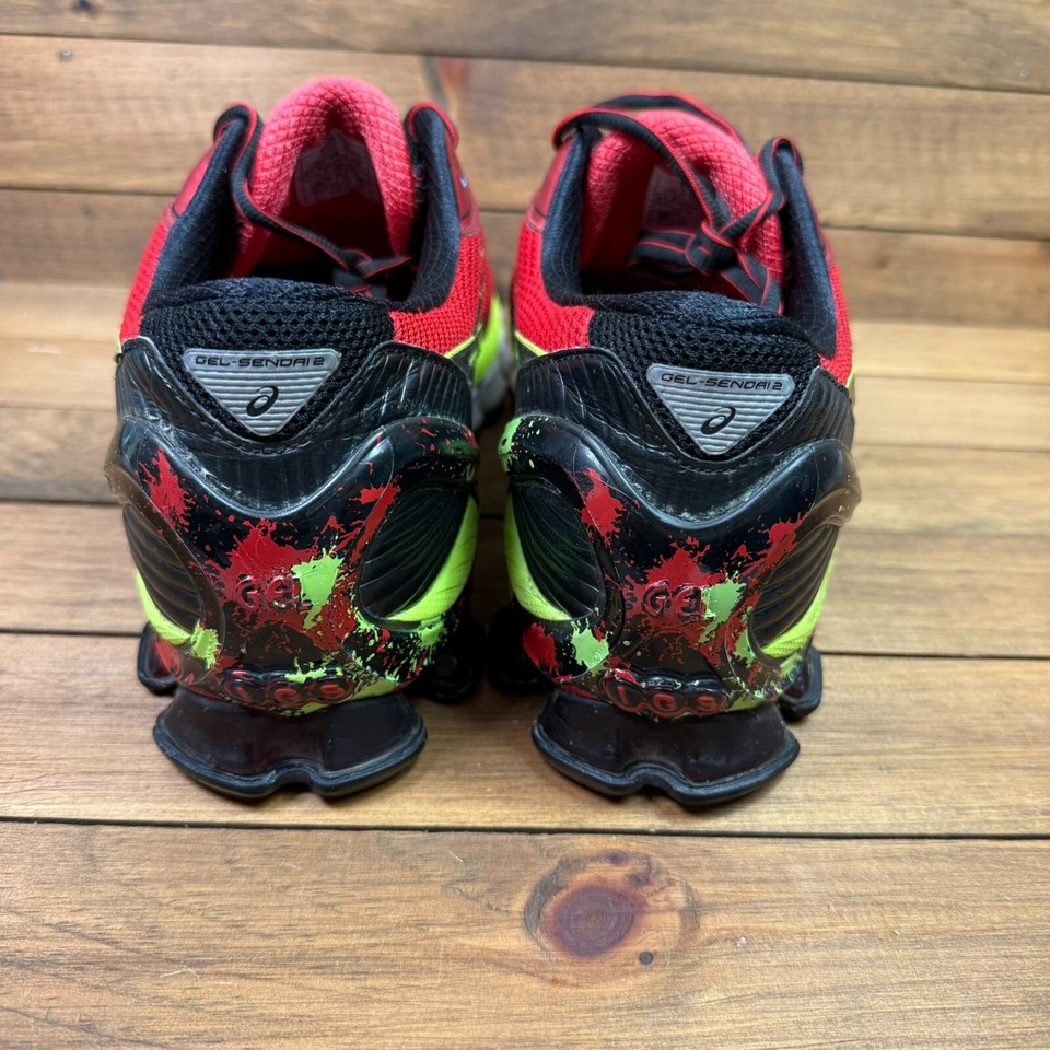 ASICS Gel Sendai 2 Black Flash Yellow Men's Size 14 Athletic Running ...