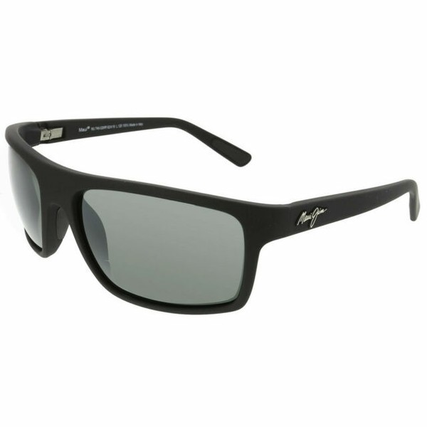 Maui Jim Byron Bay 74602MR Men's Sunglasses - Matte Black Rubber/Gray ...