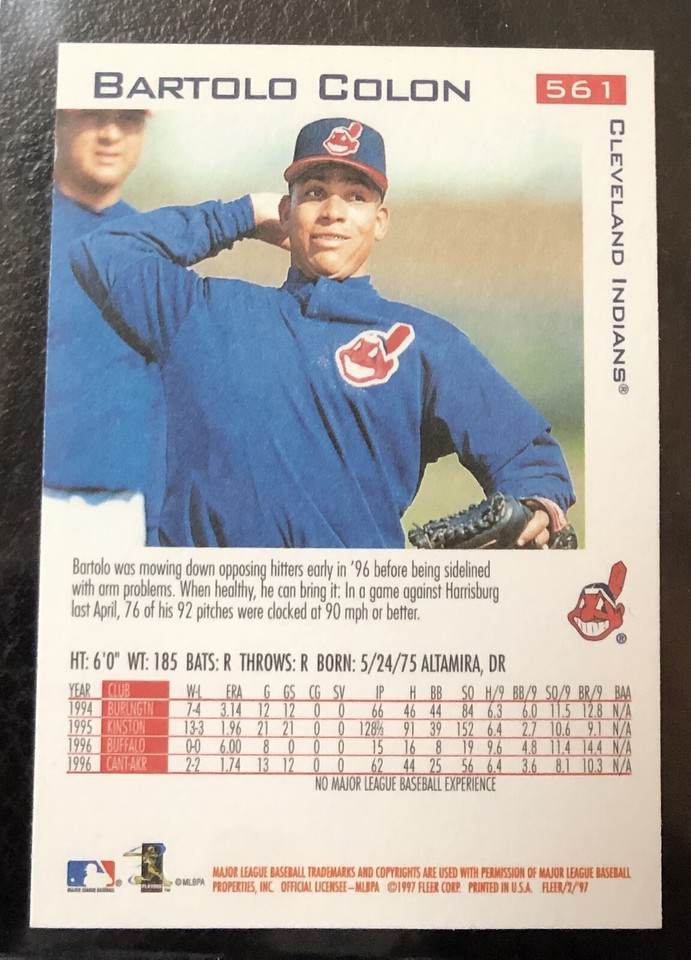 1997 Fleer #561 Bartolo Colon RC Rookie | eBay