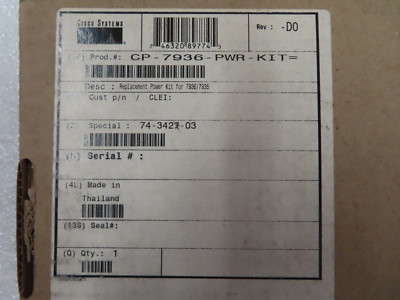 Open Box Cisco 7936 IP Power Kit 74-3427-03 Conference Phone CP-7936 ...