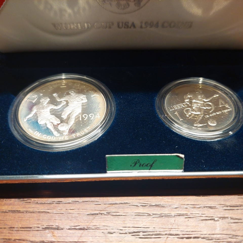 1994 World Cup USA 2-Coin Proof Set -- OGP & CoA | eBay