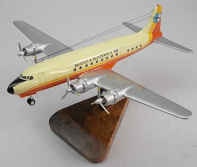 DC-6 Aviateca Guatemala Douglas Airplane Desktop Kiln Dried Wood Model ...