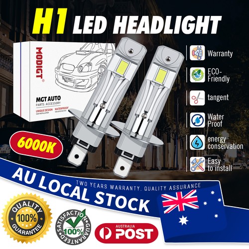 Pair H1 High Beam Globes LED Headlight Beam Bulbs For Holden Colorado ...